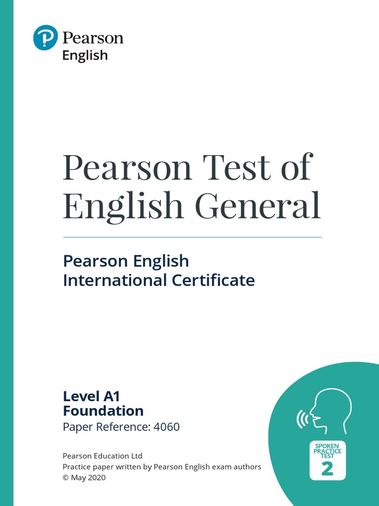 PTE General A1 Spoken Practice 2 | PDF