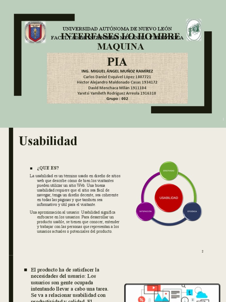 Pia 01 Interfas | PDF | Usabilidad | Diseño
