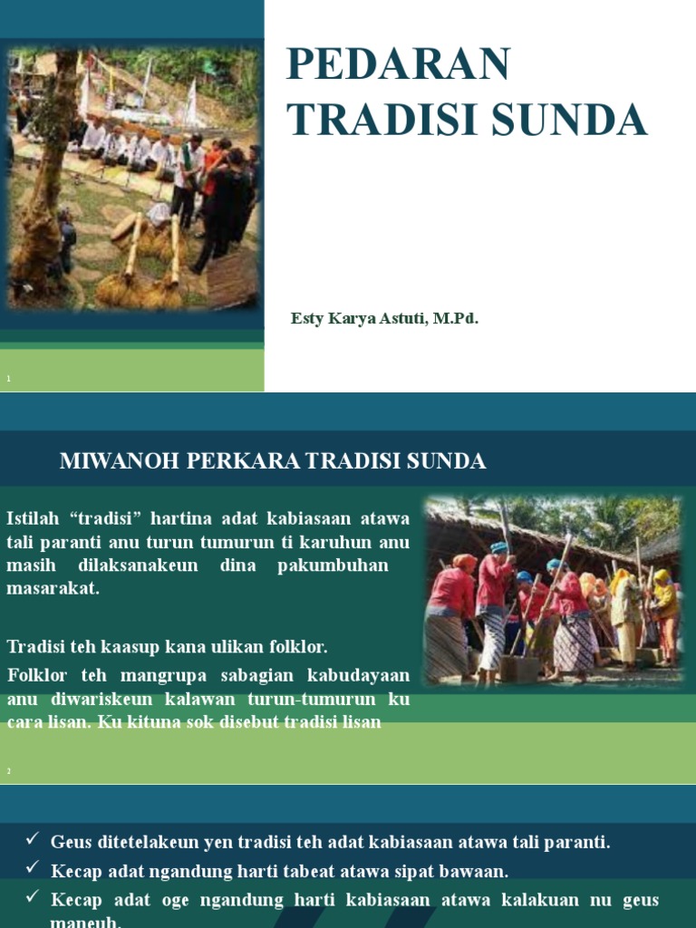 Pedaran Tradisi Sunda: Pengertian dan Contoh | PDF