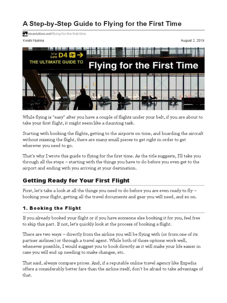 A Step-By-Step Guide To Flying For The First Time (Process, Tips ...