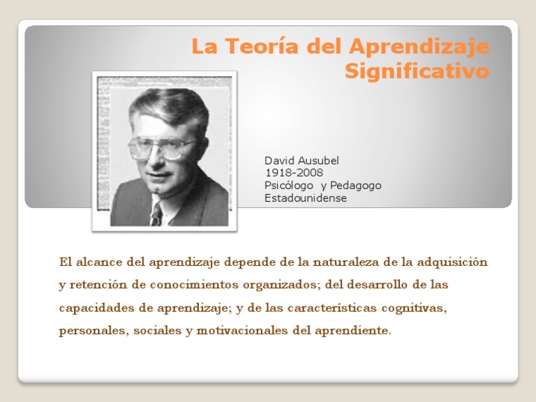 Alcance Del Aprendizaje Significativo - Ausubel PDF | PDF