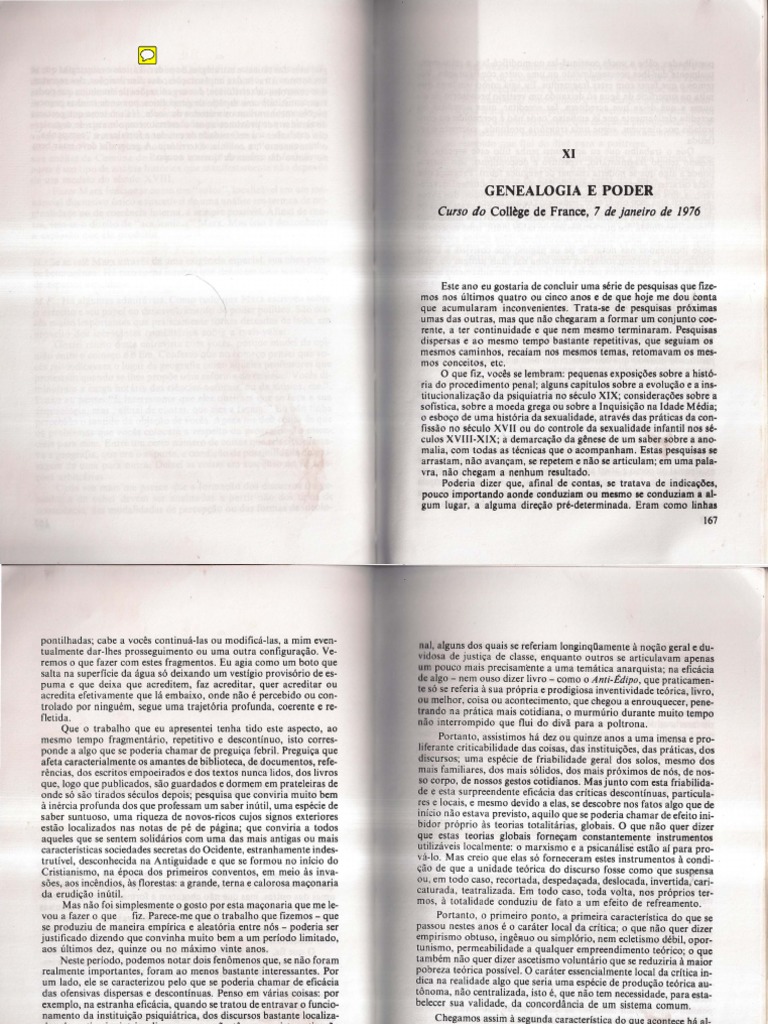 Foucault Genealogia e Poder | PDF | Science | Conhecimento