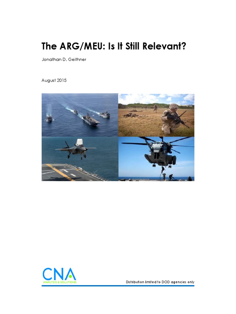 CNA Paper Is The ARG MEU Still Relevant | PDF | Marine Air Ground Task ...