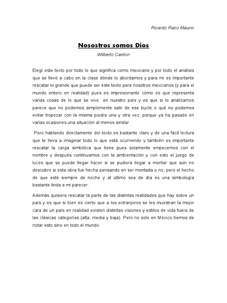 Nosotros Somos Dios | PDF