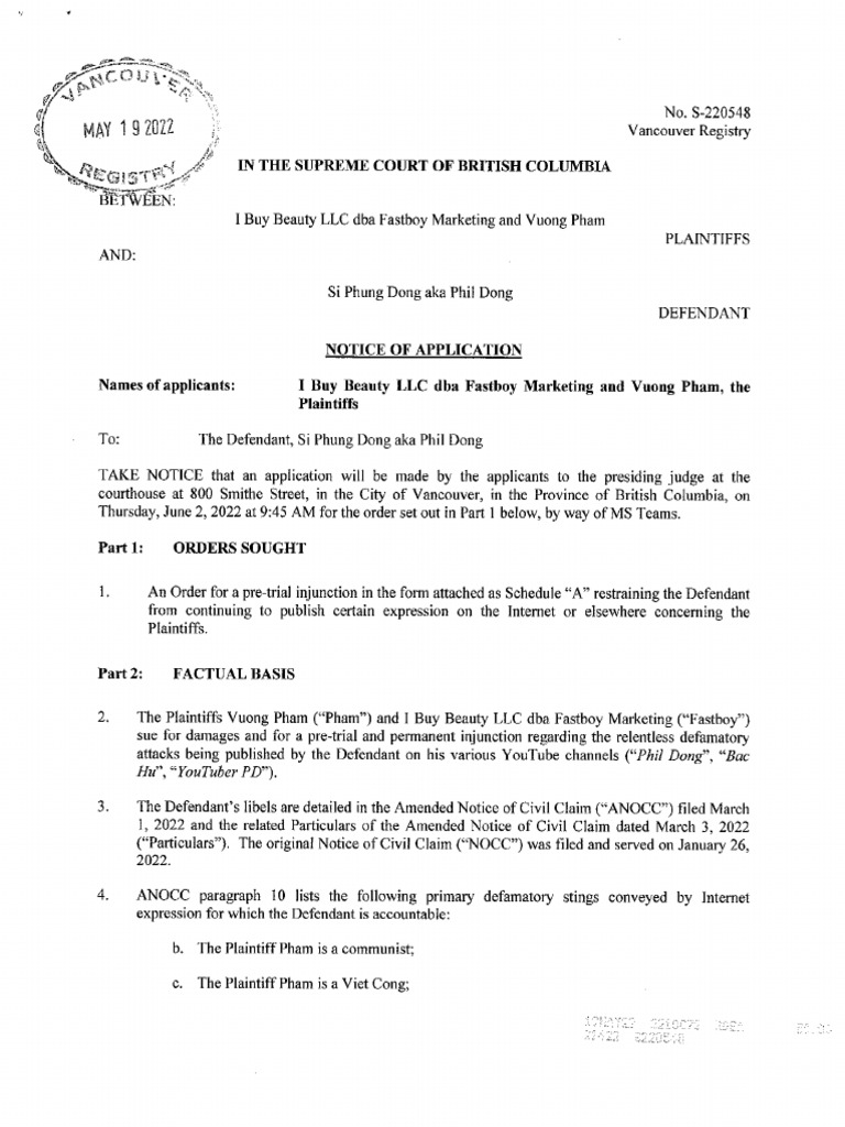 Notice of Application | PDF