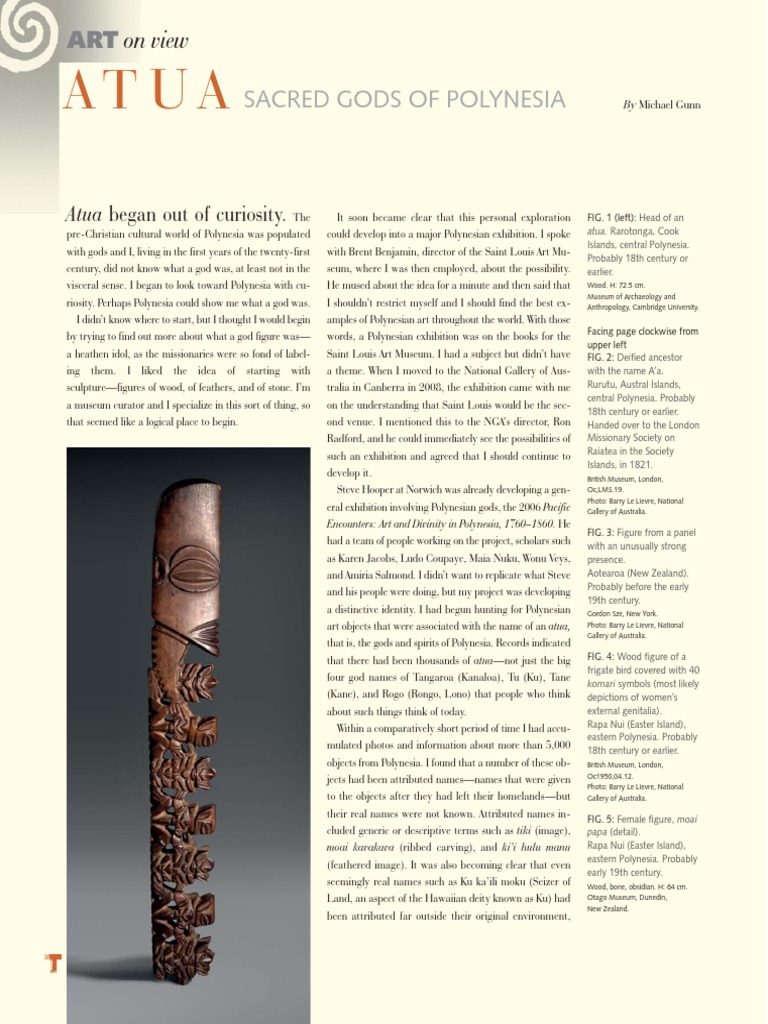 Atua Sacred Gods of Polynesia by Michael Gunn From Tribal Art Magazine ...