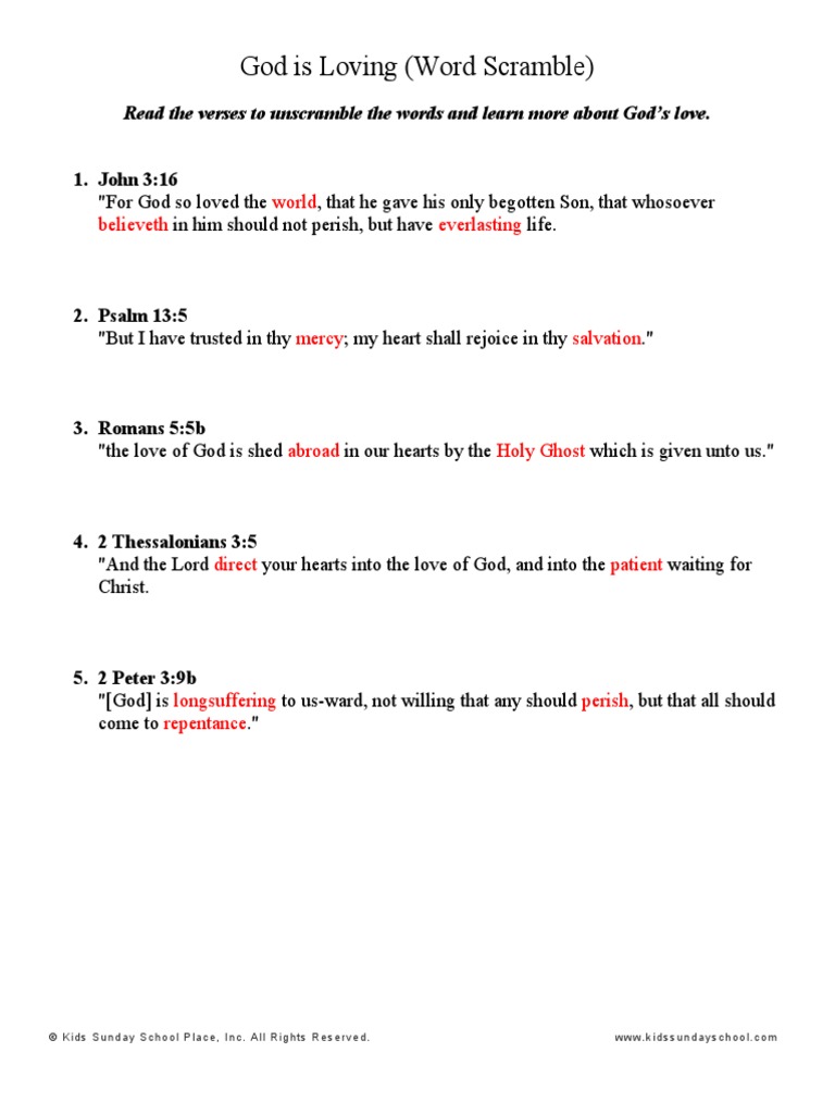 God's Unconditional Love Revealed: Insights from Scripture | PDF