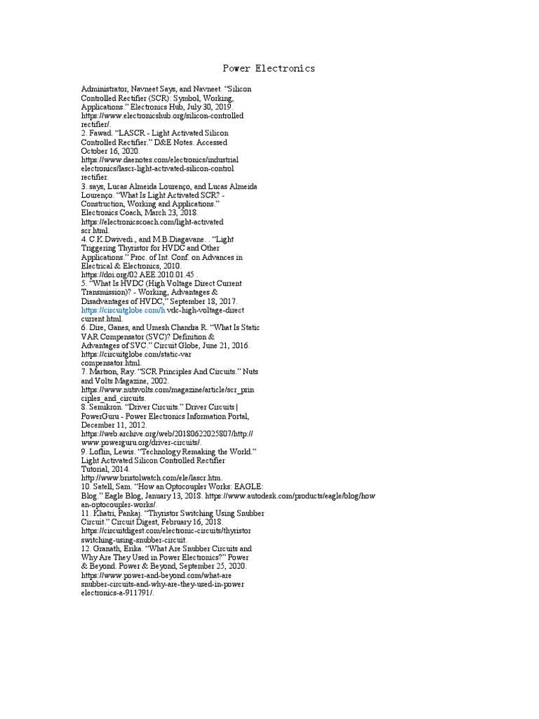 Power Electronics - Notes - 3 | PDF