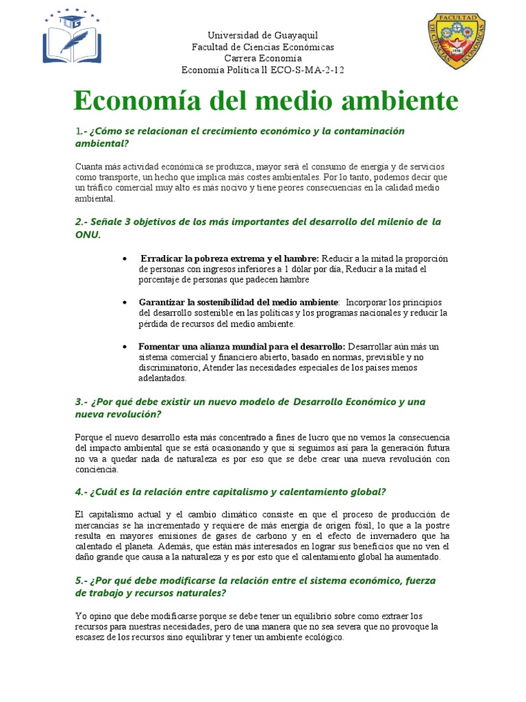 Economia Dael Medio Ambiente | PDF | Sustentabilidad | Capitalismo
