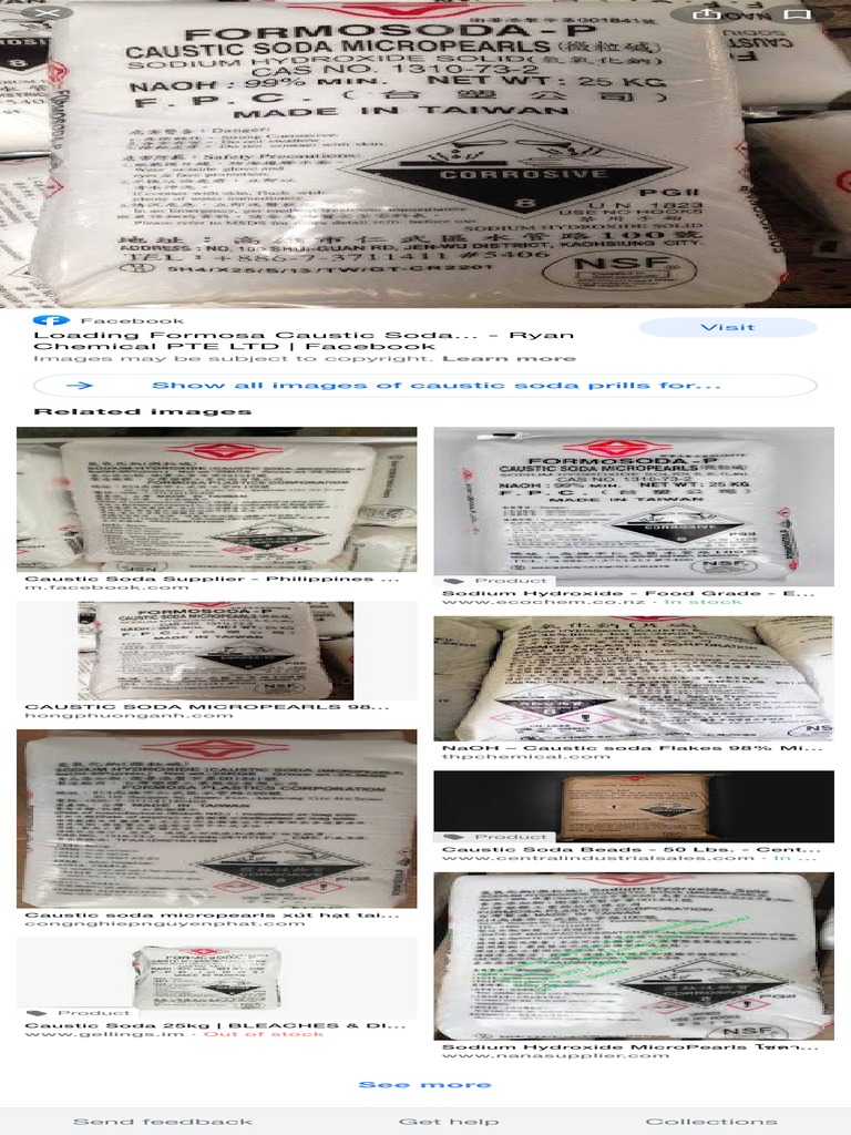 Caustic Soda Prills Formosa - Google Search | PDF | Sodium Hydroxide ...