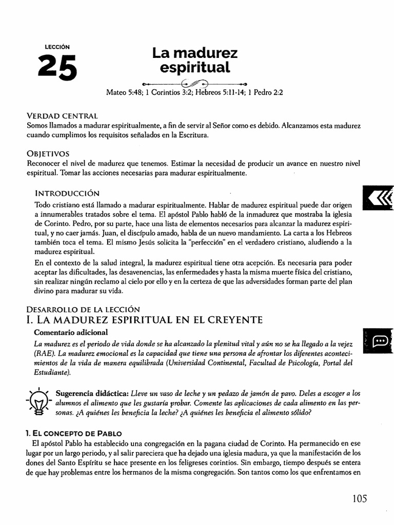 Lec 25 La Madurez Espiritual - OCR | PDF | Pablo el apóstol | Apóstol
