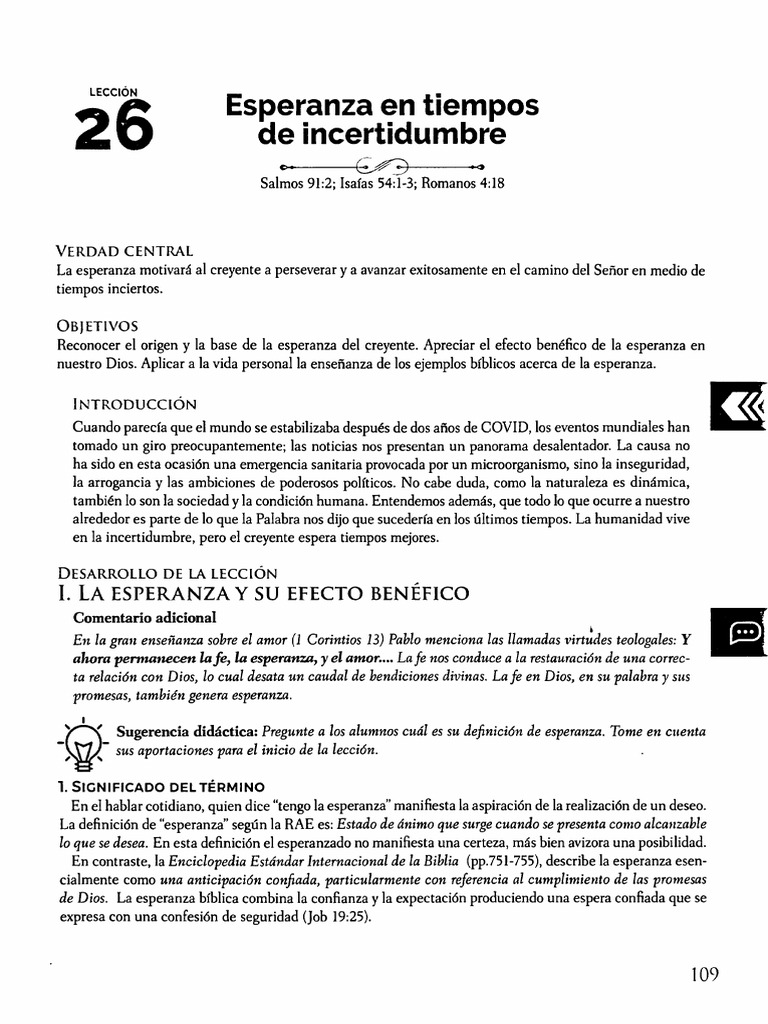Lec 26 Esperanza en Tiempos de Incertidumbre - OCR | PDF