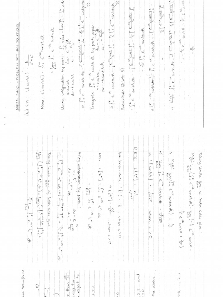 Math 2230 - Problem Set 4 Solutions | PDF