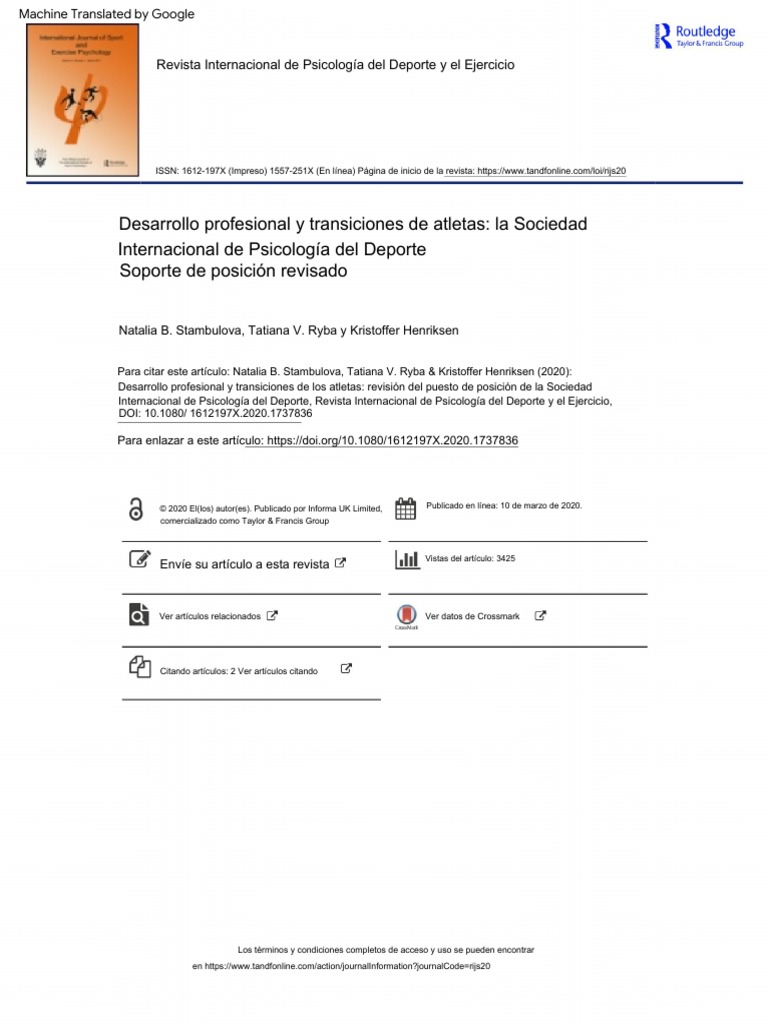 Career Development and Transitions of Athletes The International ...