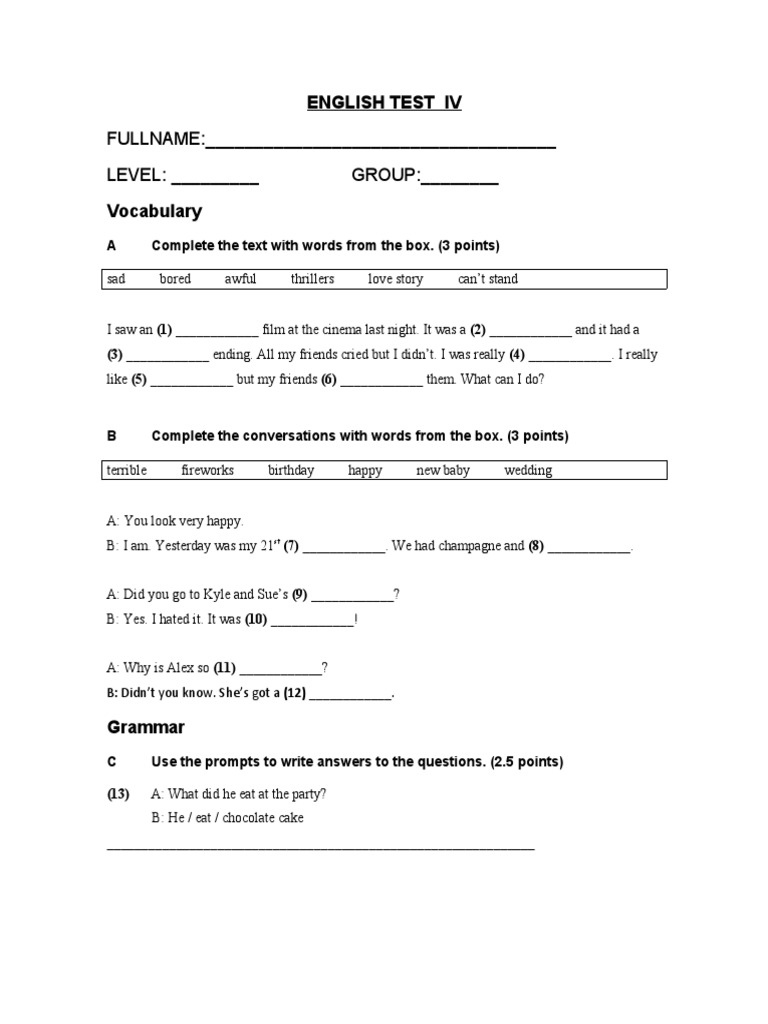 English Test Iv | PDF | London