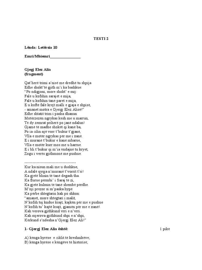 Letersia 10 - Testi 2 | PDF