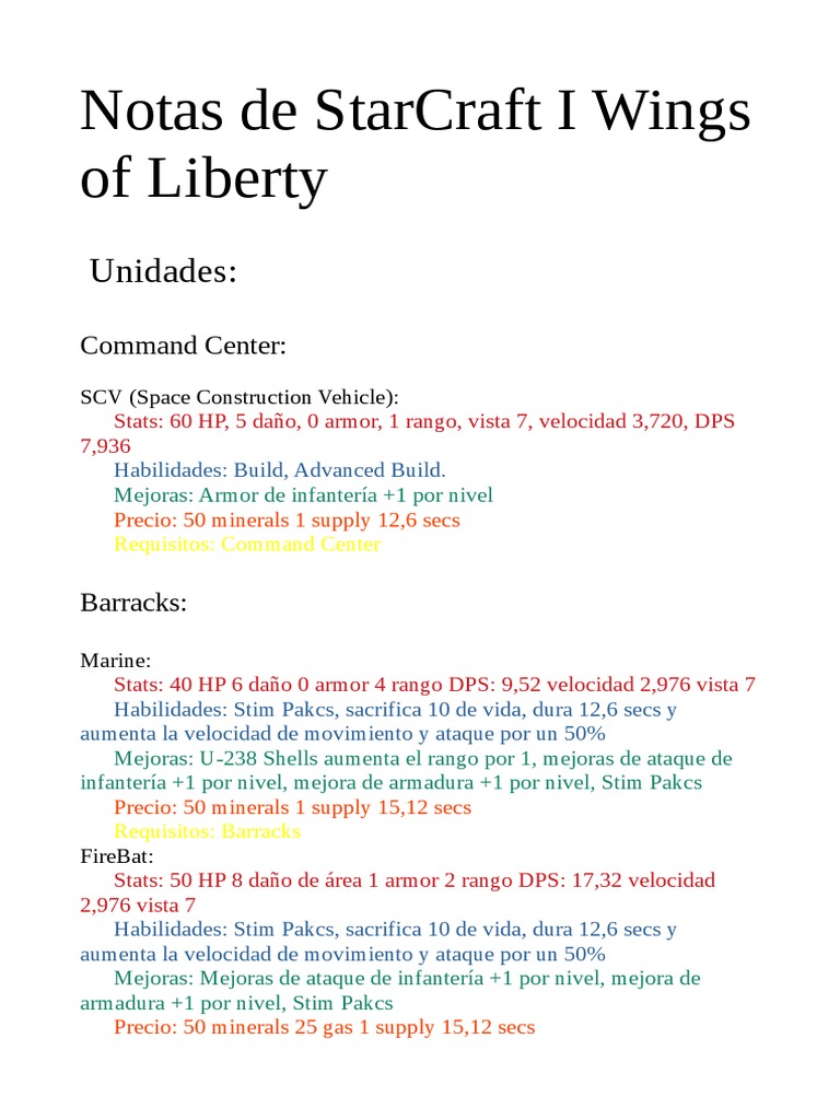 StarCraft I Wings of Liberty | PDF | Guerra