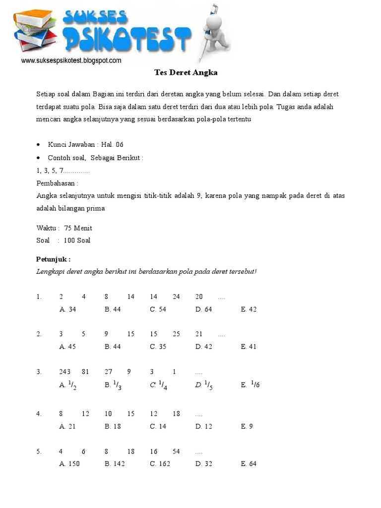 Tes Deret Angka | PDF