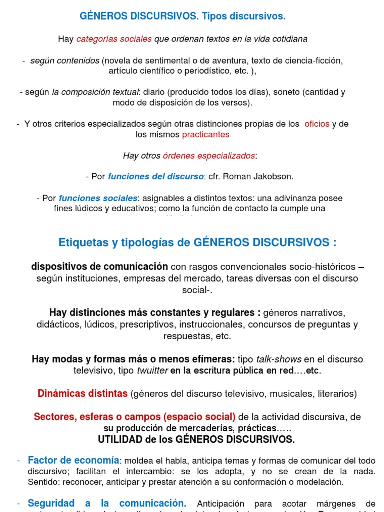 Mod. 4 PPT Géneros Discursivos (20!10!18) | PDF | Teatro