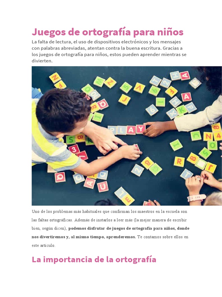 Juegos de Ortografía para Niños | PDF | Sherlock Holmes | Memoria