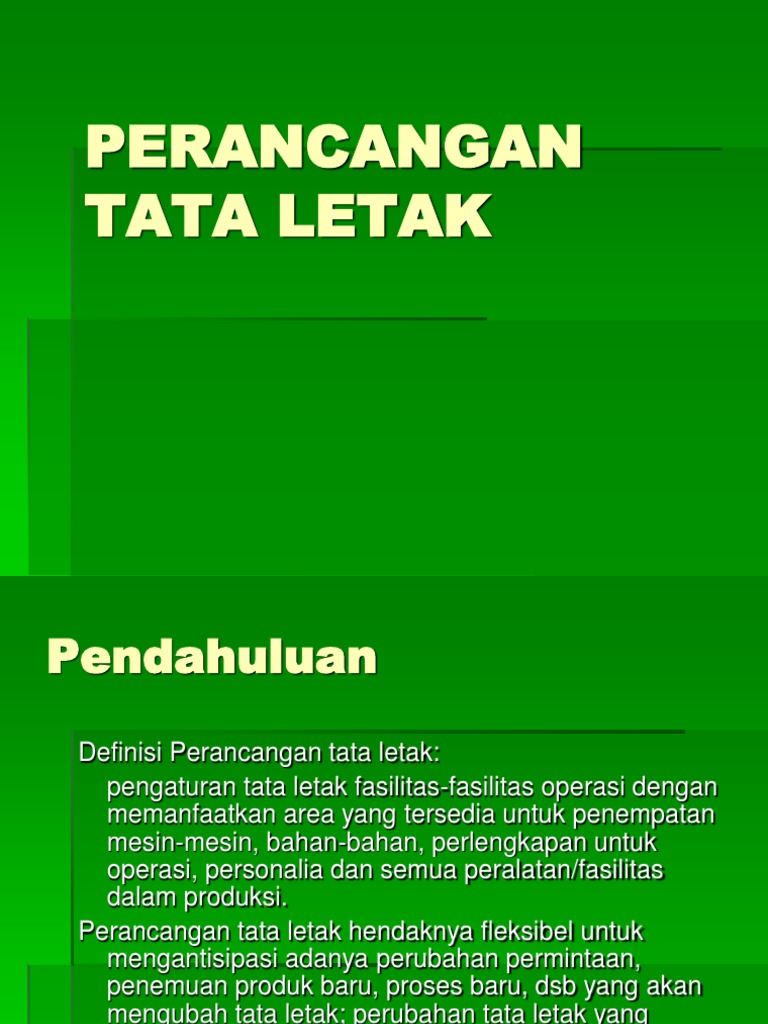 003 Evaluasi Rancangan Tata Letak | PDF
