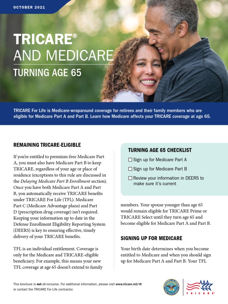 Turning 65 Tricare For Life and Medicare Brochure | PDF