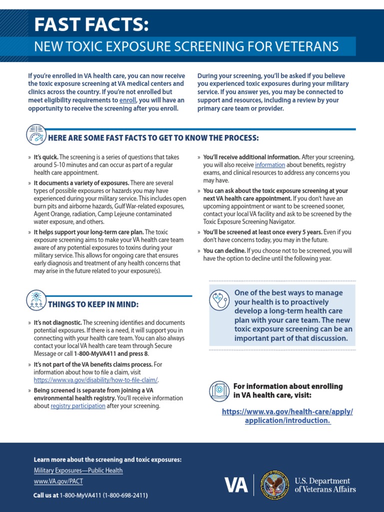 VA Toxic Exposure Screening Overview | PDF | United States Department ...