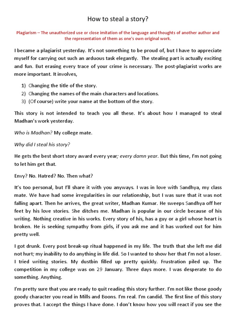How To Steal A Story | PDF