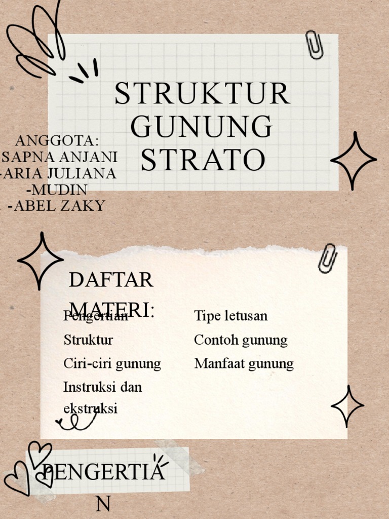 Struktur Gunung Strato: Anggota: - Sapna Anjani - Aria Juliana - Mudin ...
