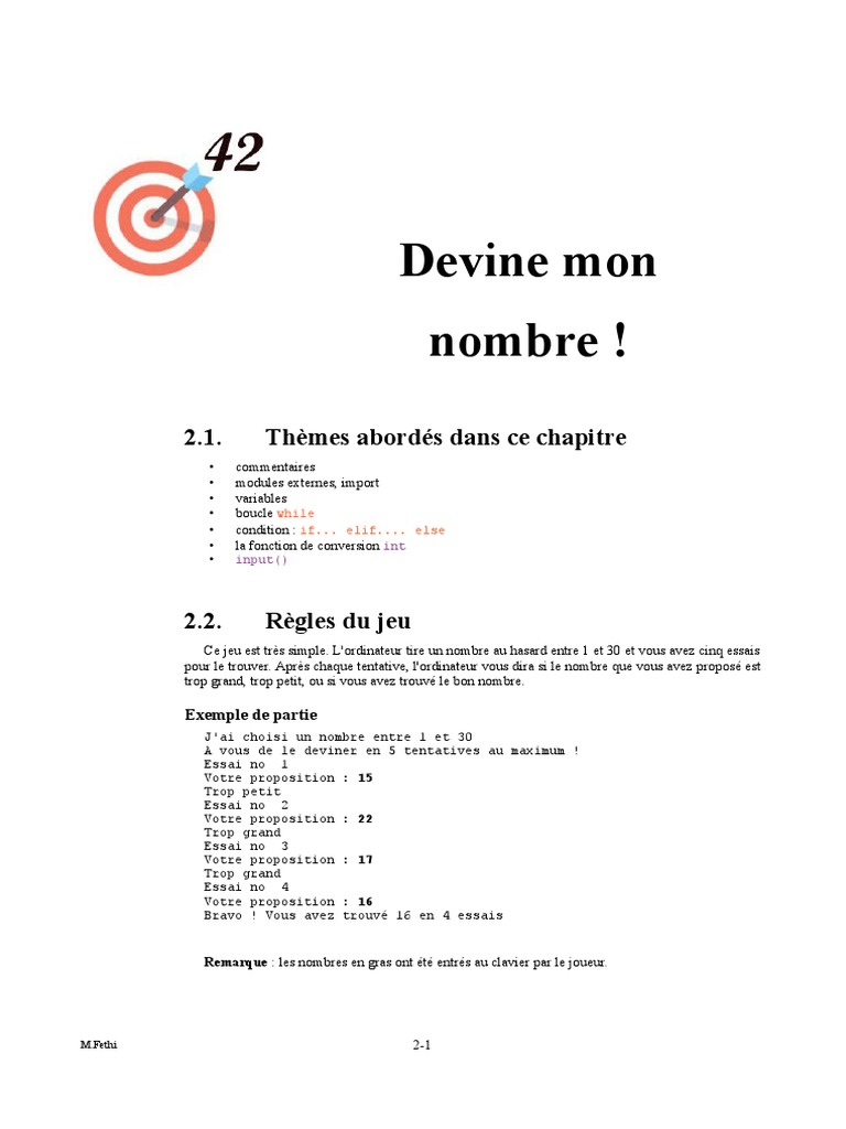 Chapitre 2 HHHH | PDF | Python (Langage de programmation) | Structure de contrôle