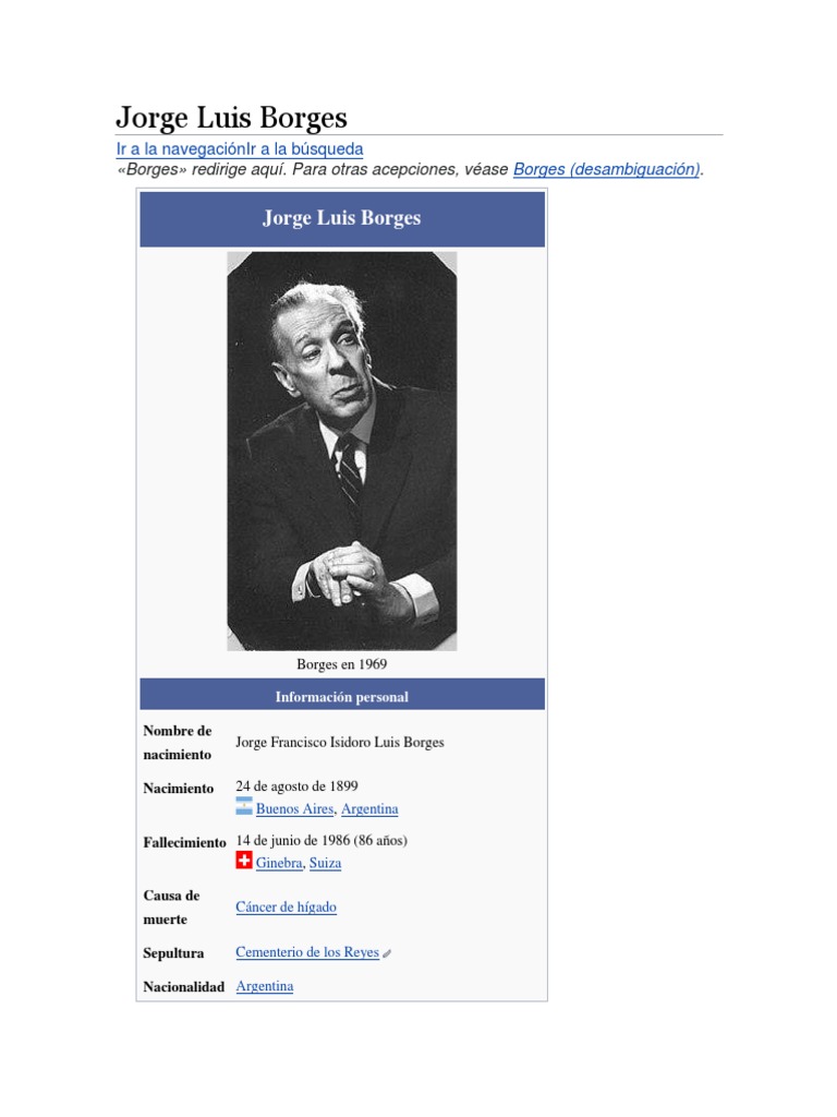 Jorge Luis Borges | PDF | Poesía | Clásicos