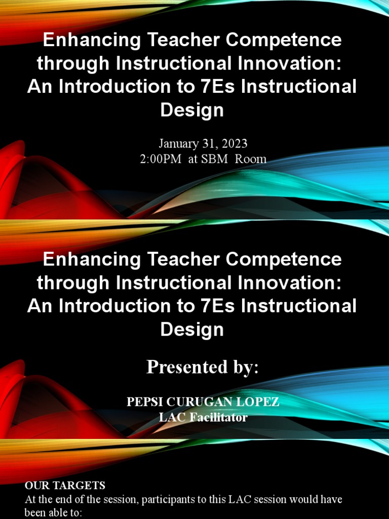 Introduction to 7Es Instructional Model | PDF | Educational Assessment ...