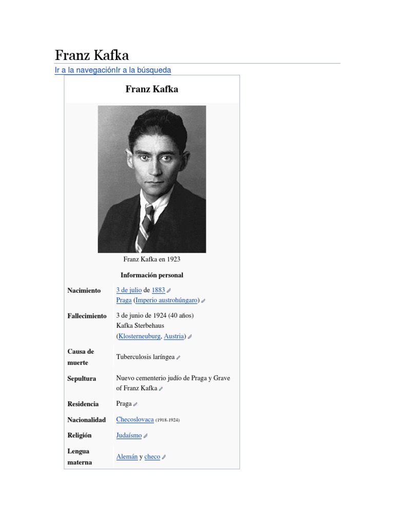 Franz Kafka | PDF | Franz Kafka