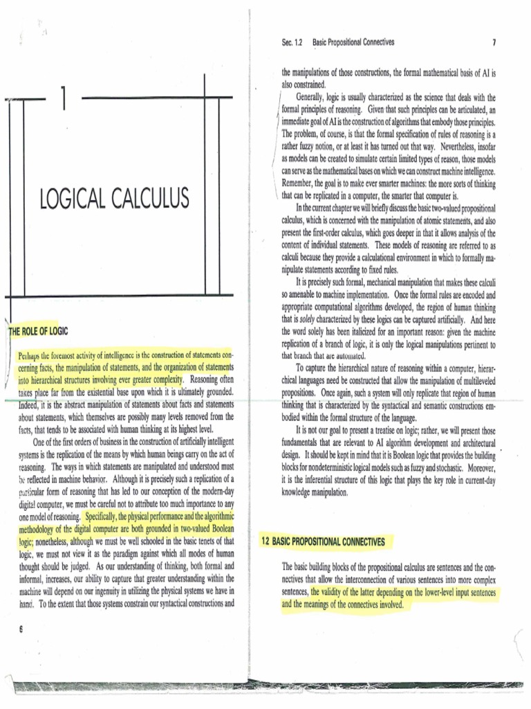 Logical Calculus | PDF