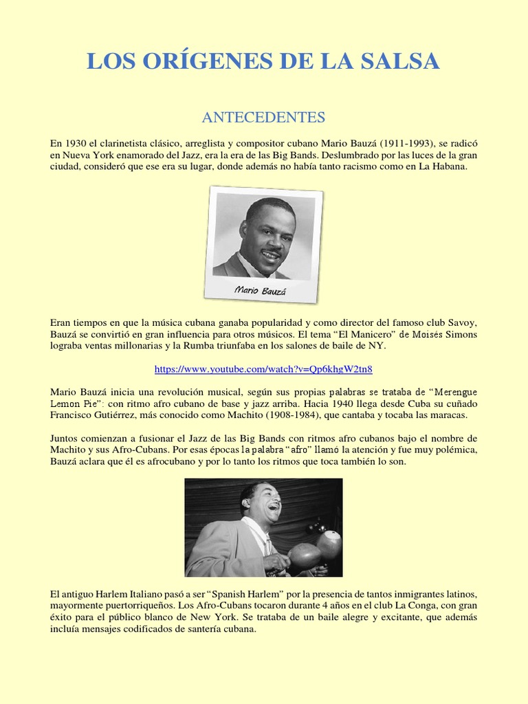 Los Origenes de La Salsa | PDF | Jazz | La música rock