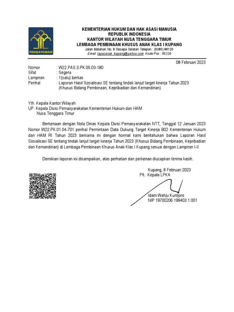 Laporan Hasil Sosialisasi Tarja | PDF