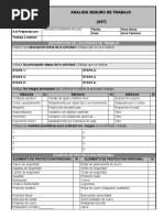 AST. - Análisis Seguro de Trabajo PLANTILLA | PDF