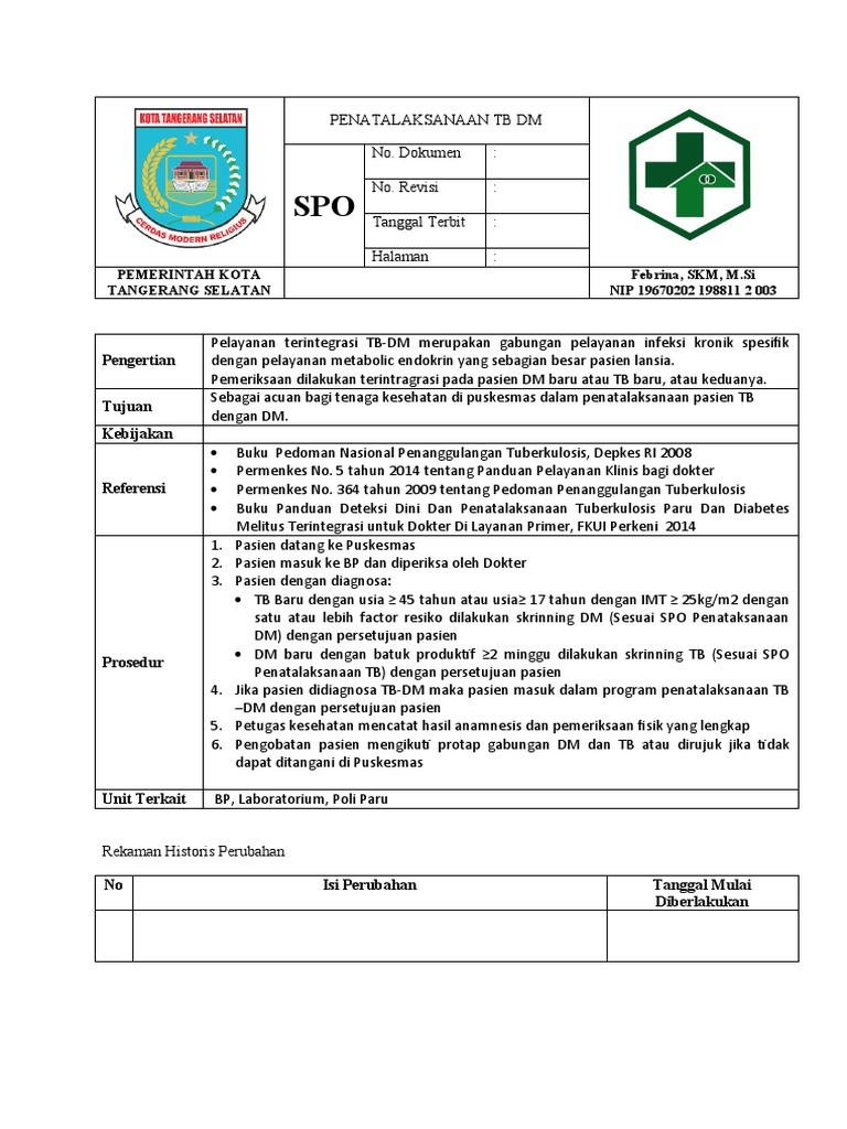 Sop TB DM | PDF