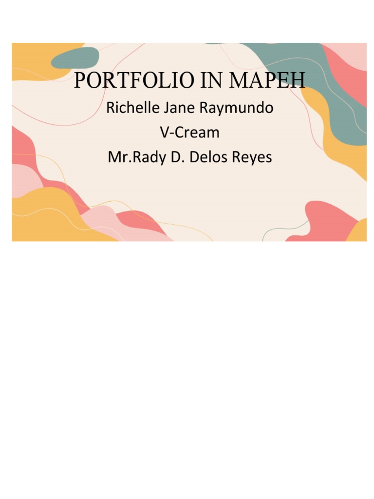 Portfolio in Mapeh | PDF