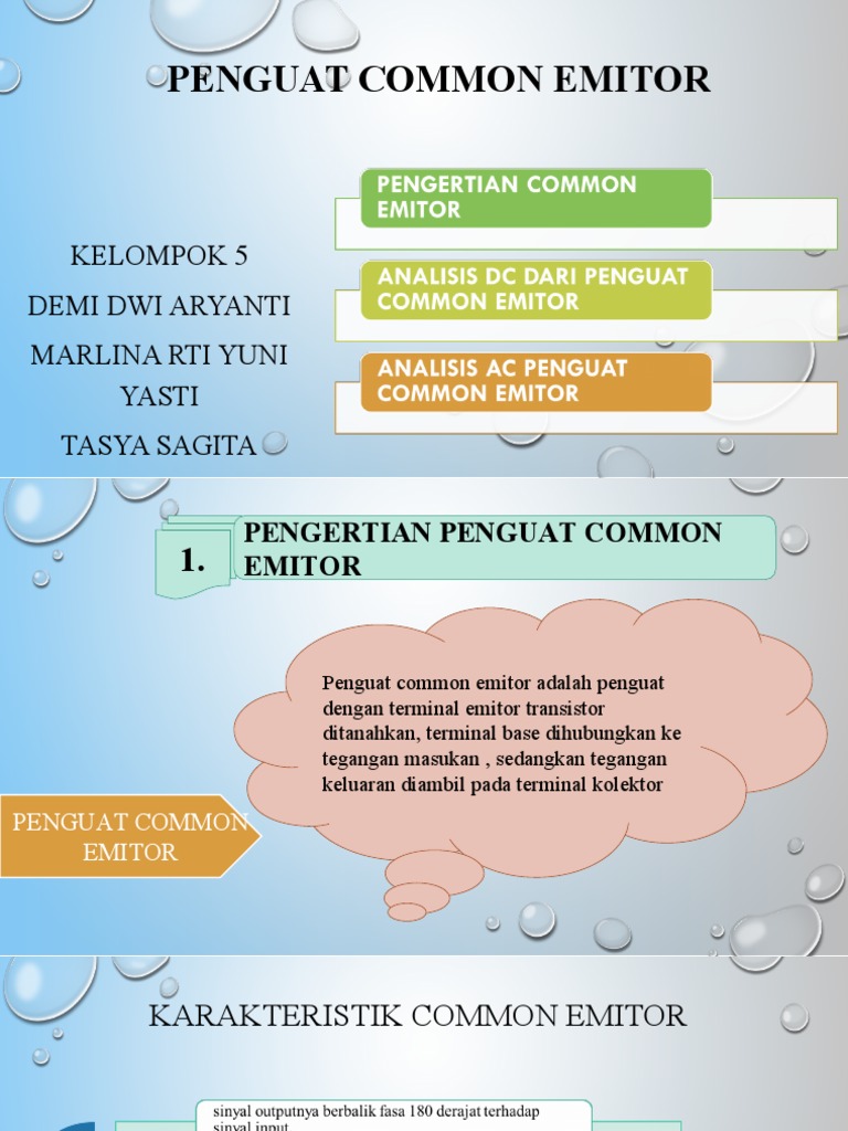 Penguat Common Emitor Basics | PDF