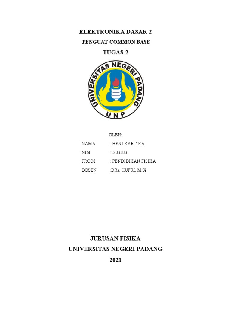 Tugas 2 - Heni Kartika (18033031) | PDF | Sains & Matematika