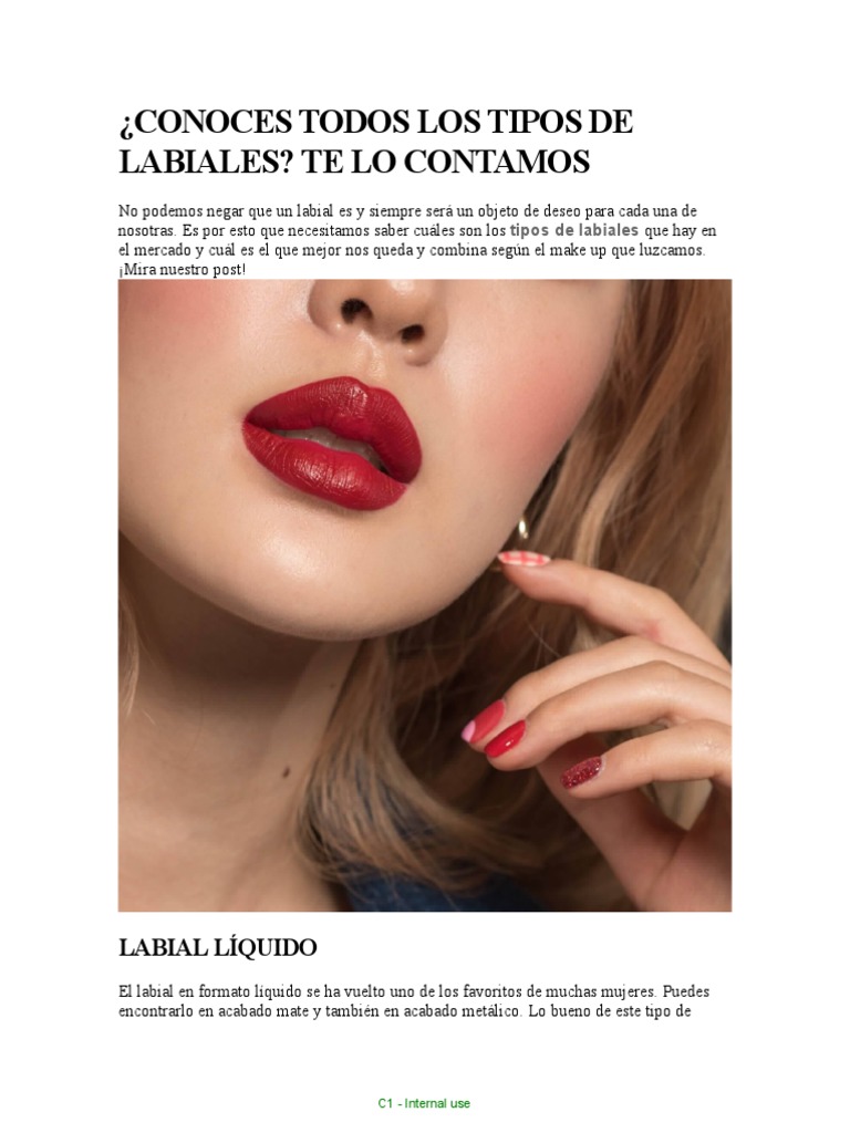 Tipos de Labiales y Sus Características | PDF | Cocina, comidas y vino