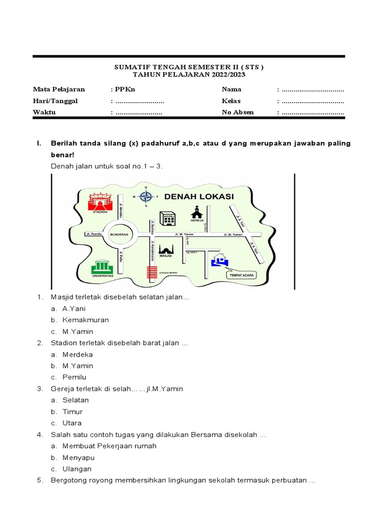 Sts PPKN Kelas 1 | PDF