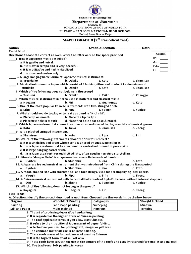 Periodical Exam - 2nd Quarter | PDF | Music Technology | Music Production