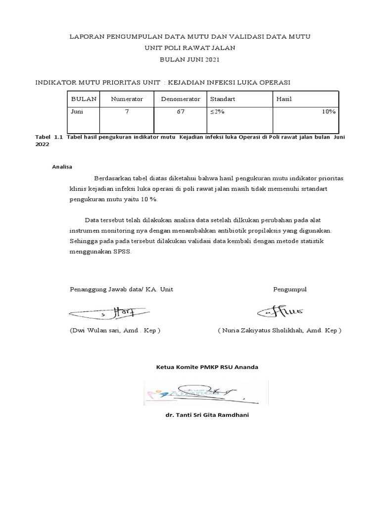PMKP 5a. Bukti Validasi Data Ilo | PDF