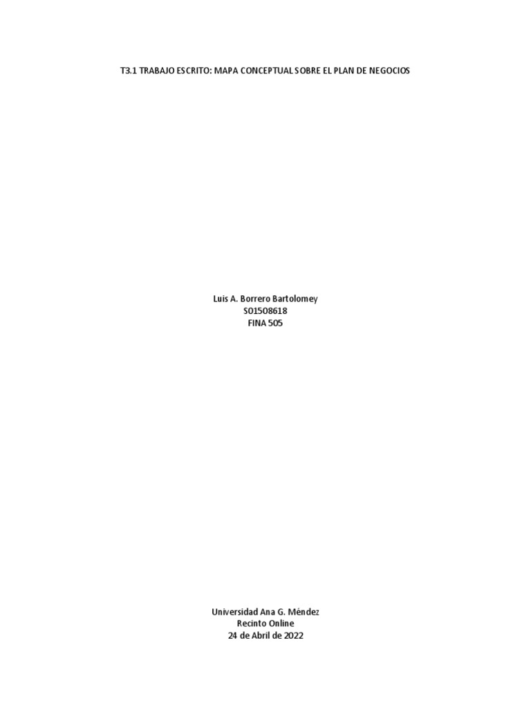 T3.1 Mapa Conceptual | PDF | Presupuesto | Business