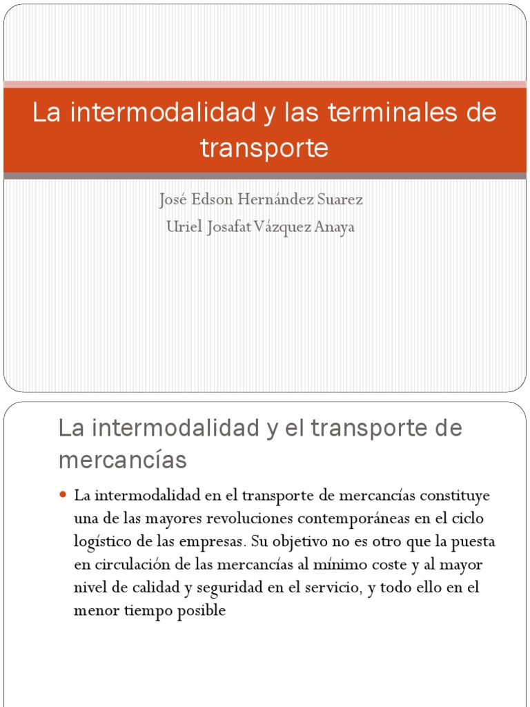 La Intermodalidad y Las Terminales de Transporte | PDF | Transporte ...