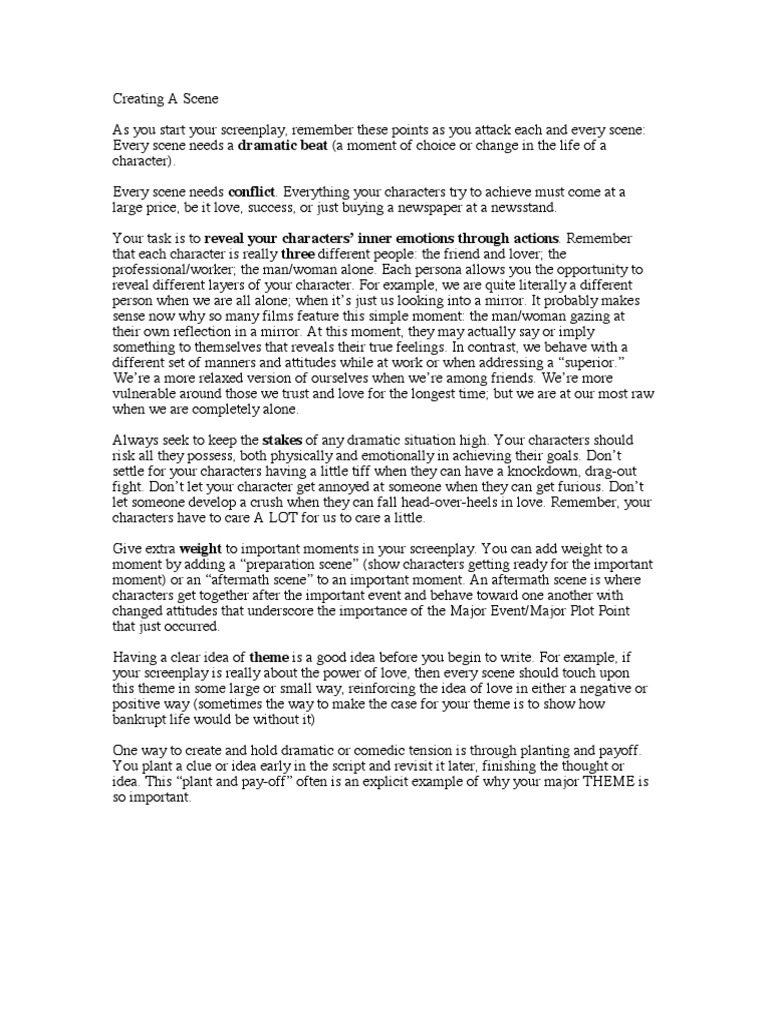 Revealing Characters Through Actions and High Stakes Situations ...