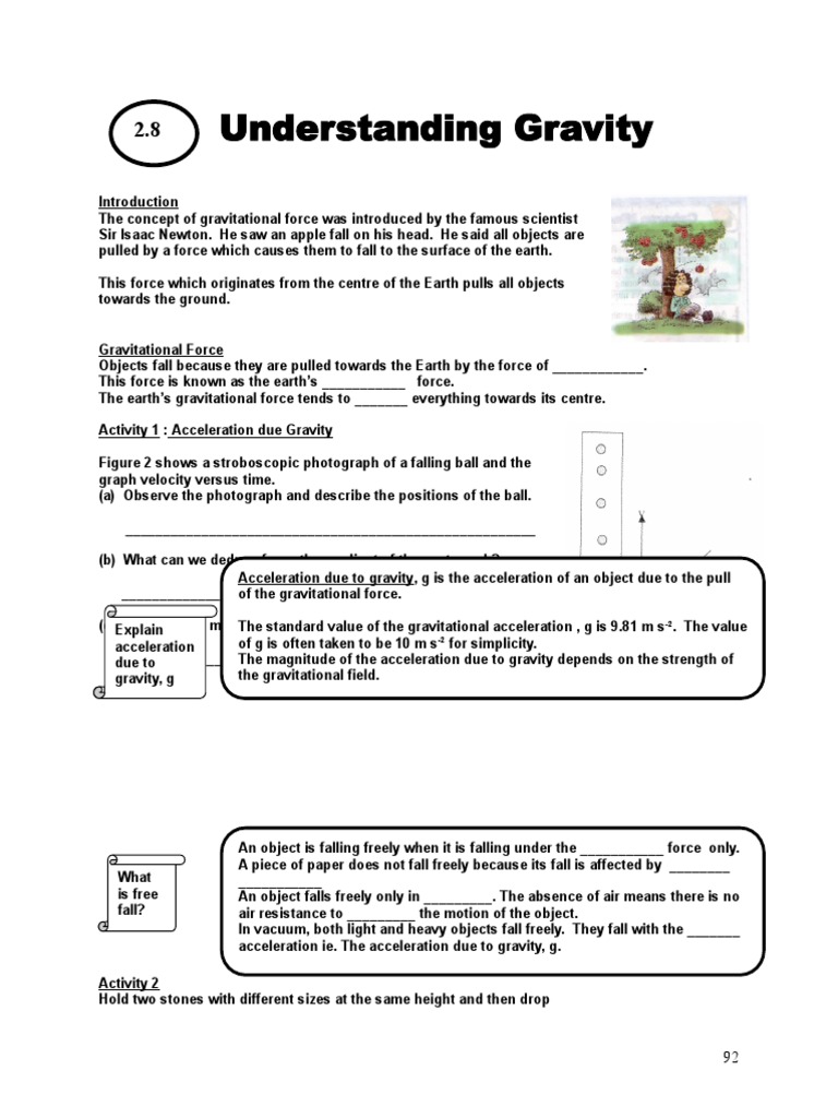 2.8 Gravitational Force | Download Free PDF | Weight | Force