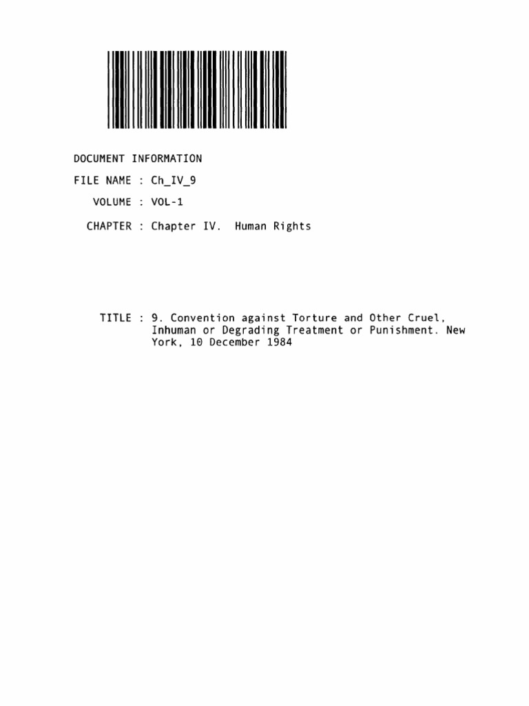 Convention Against Torture Pdf Extradition Human Rights